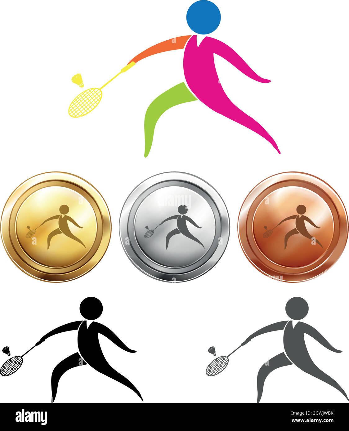 Badminton icon Cut Out Stock Images & Pictures - Alamy