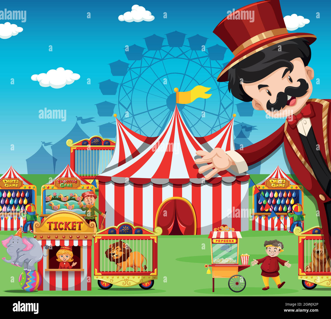 People working at the circus Stock Vector Image & Art - Alamy
