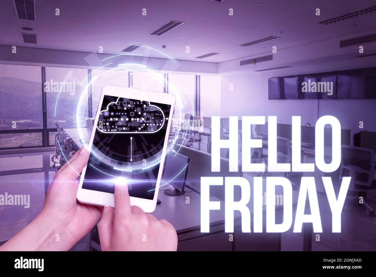Text sign showing Hello Friday. Word Written on used to express ... Text sign showing Hello Friday. Word Written on used to express ...