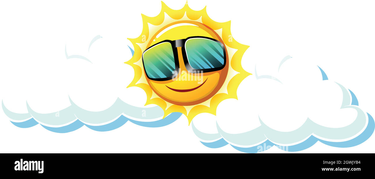 Fun sun with sunglasses Stock Vector Image & Art - Alamy