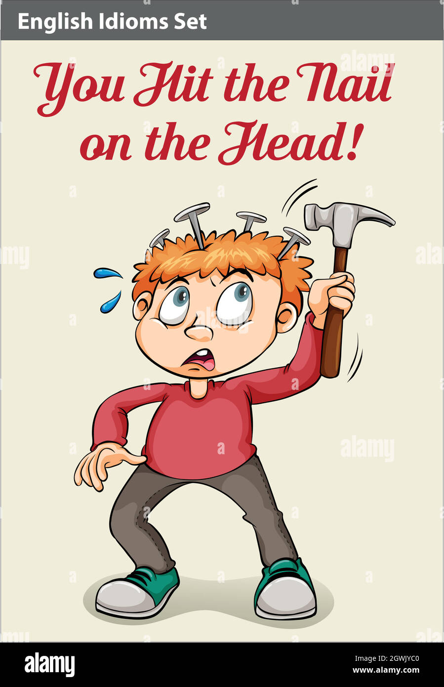 Hammered head Stock Vector Images - Alamy