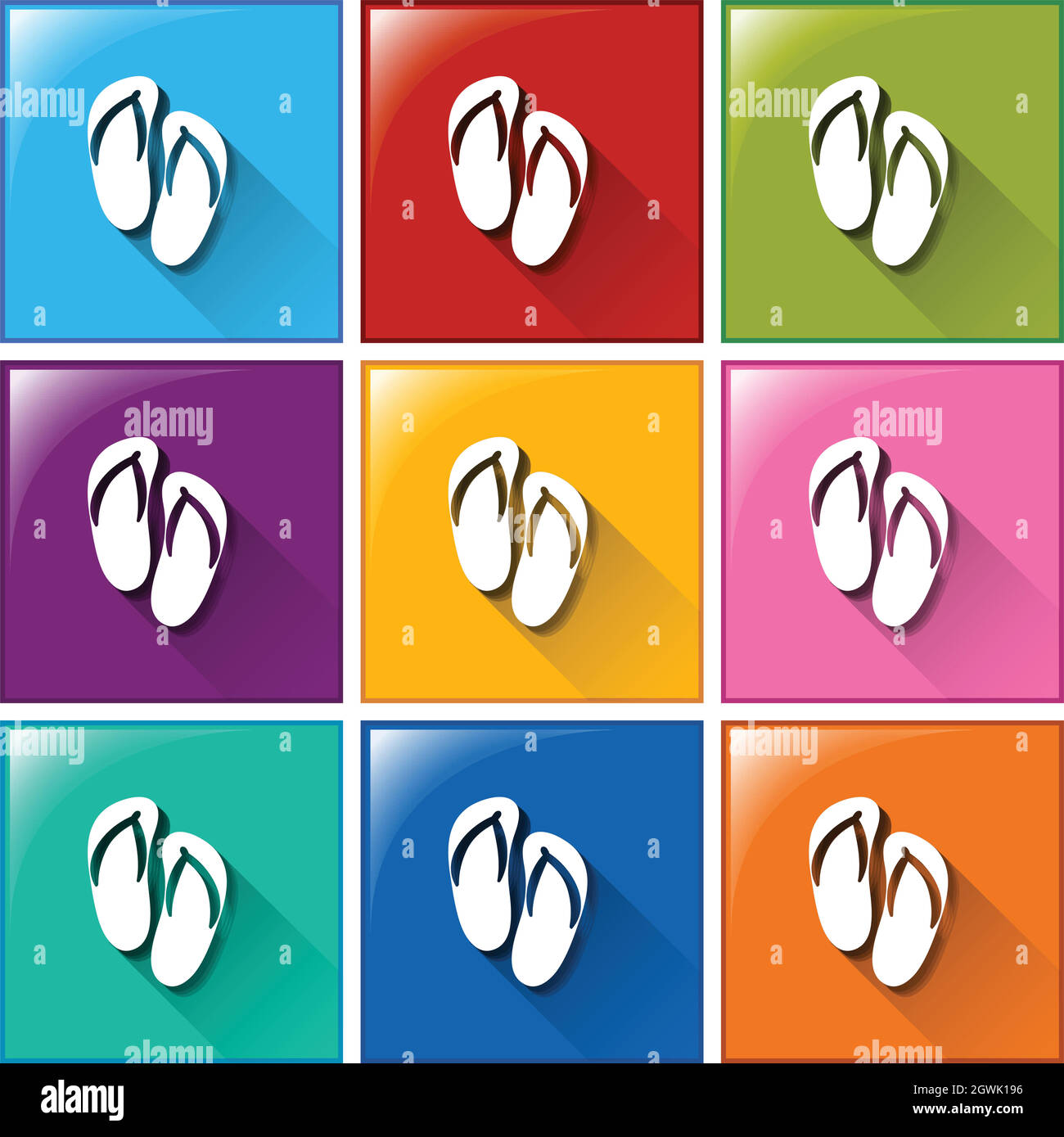 Pair of slippers icons Stock Vector Image & Art - Alamy