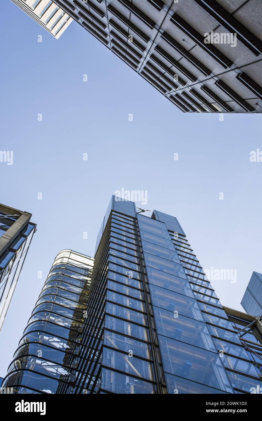 blue glass building in London Stock Photo - Alamy