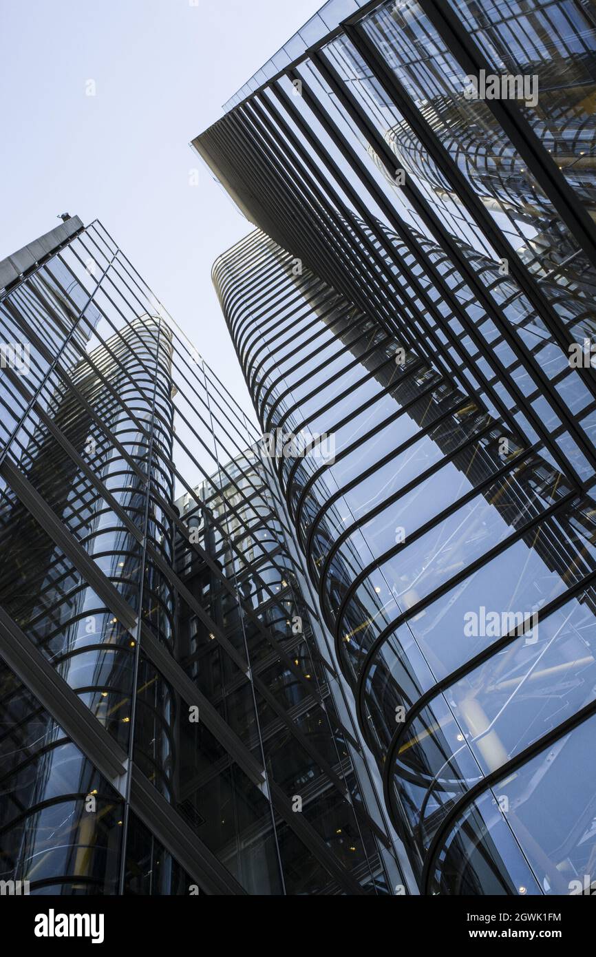 blue glass building in London Stock Photo - Alamy