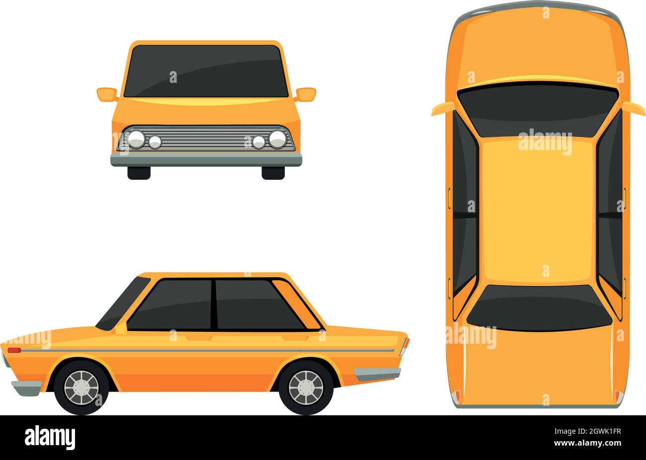 Aerial of car Cut Out Stock Images & Pictures - Alamy