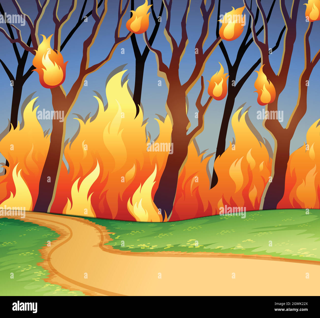 Fire trail Stock Vector Images - Alamy