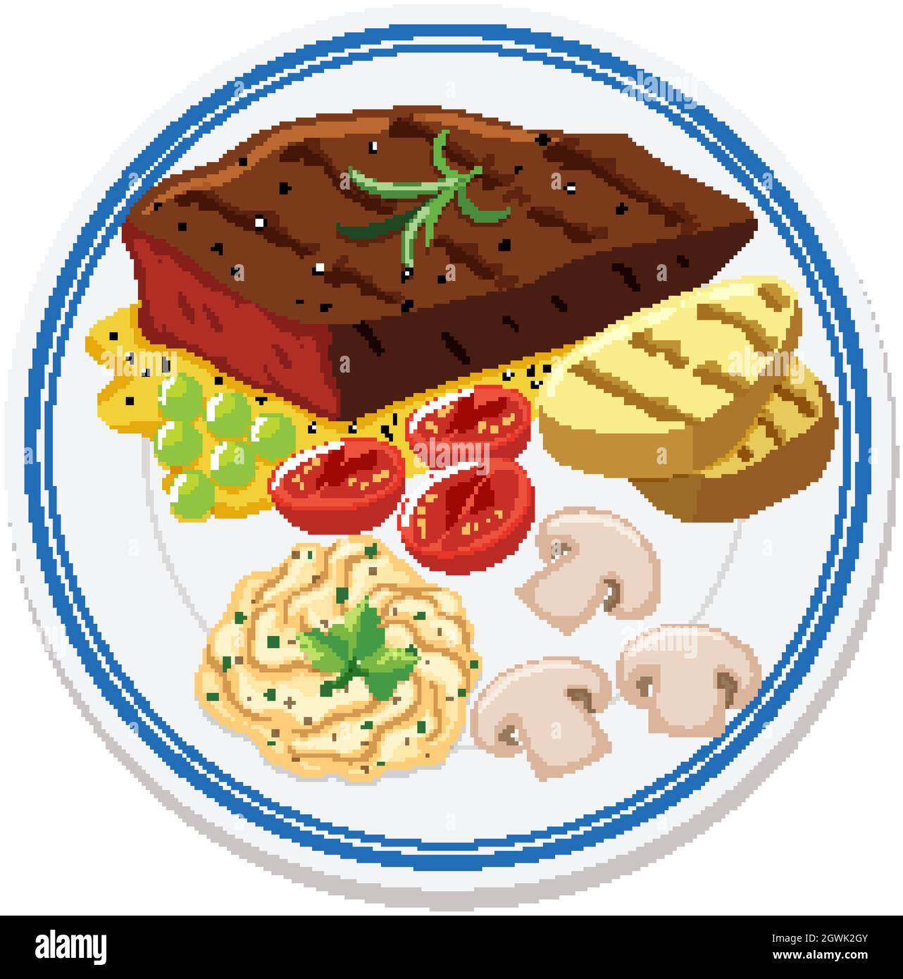 Eating at the stake Stock Vector Images - Alamy