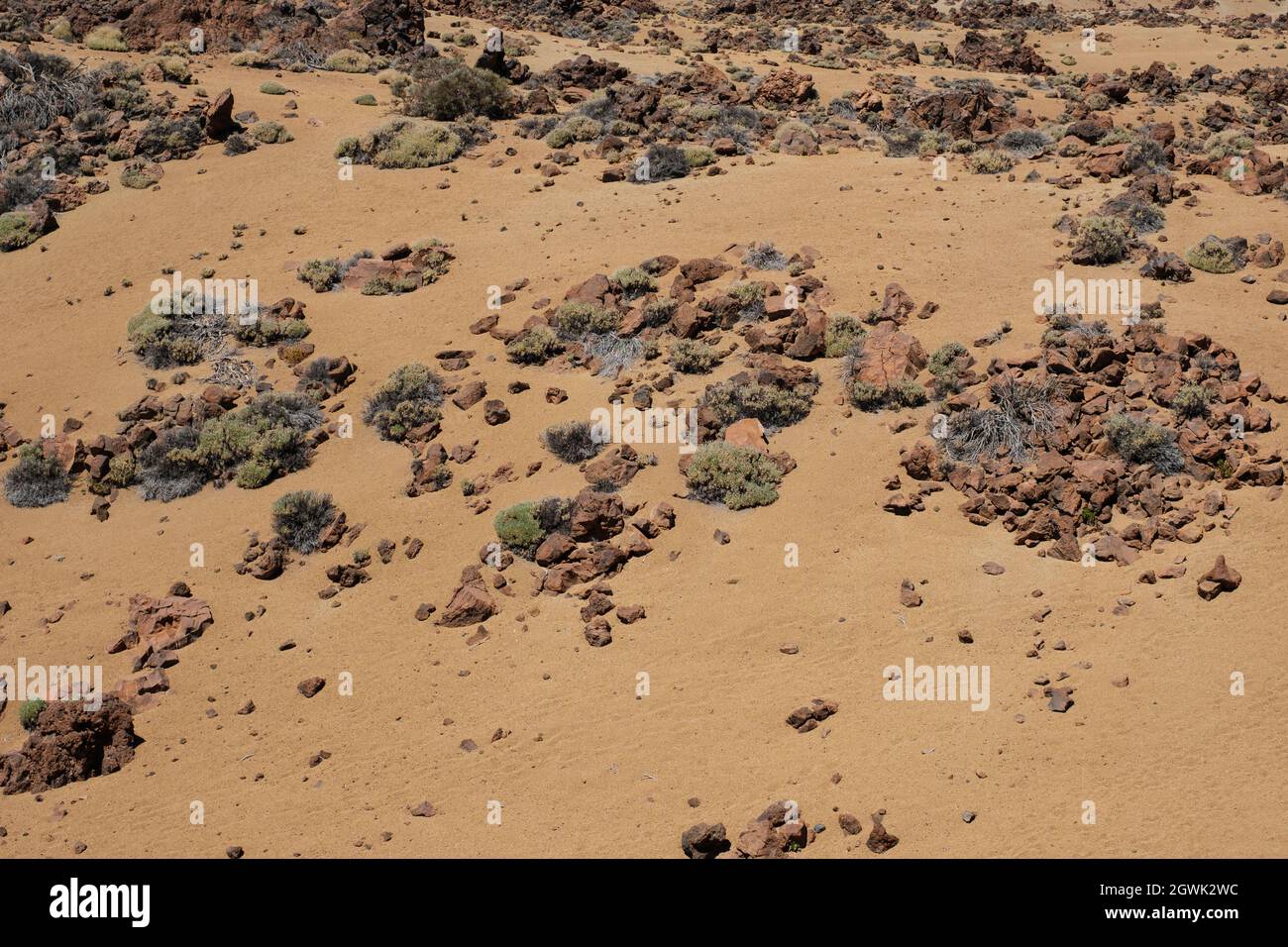 stones and sand, dry rock desert landscape Stock Photo - Alamy