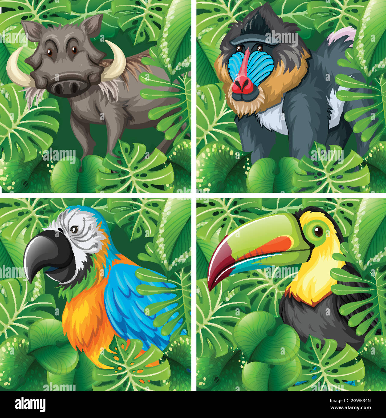Safari animals clipart hi-res stock photography and images - Alamy