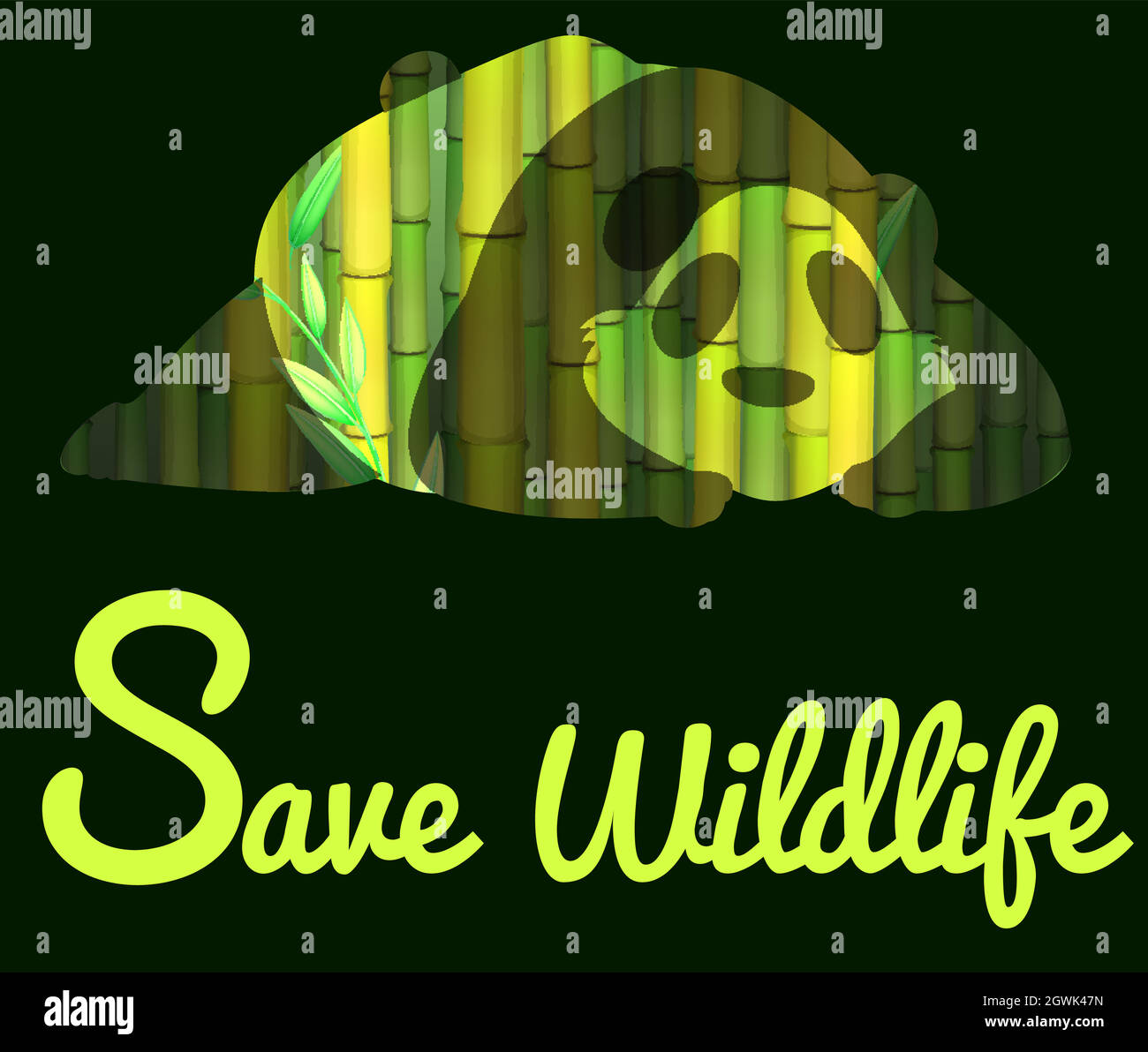 Save wildlife Stock Vector Images - Alamy