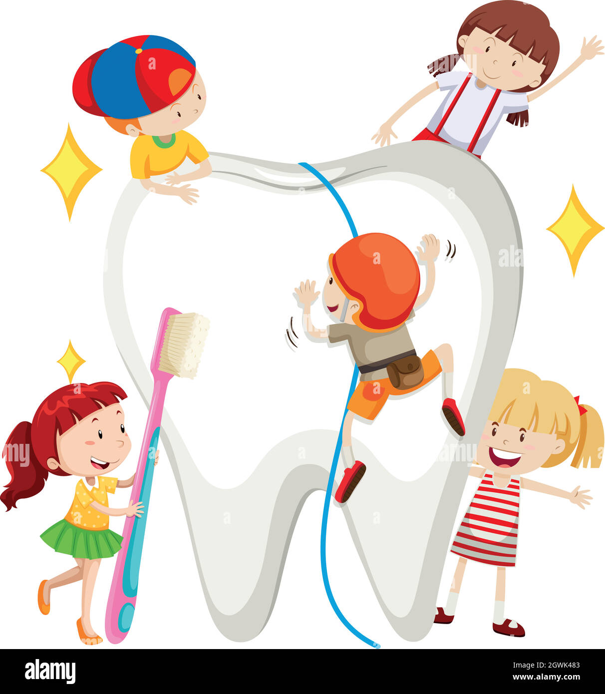Boys and girls cleaning tooth Stock Vector Image & Art - Alamy
