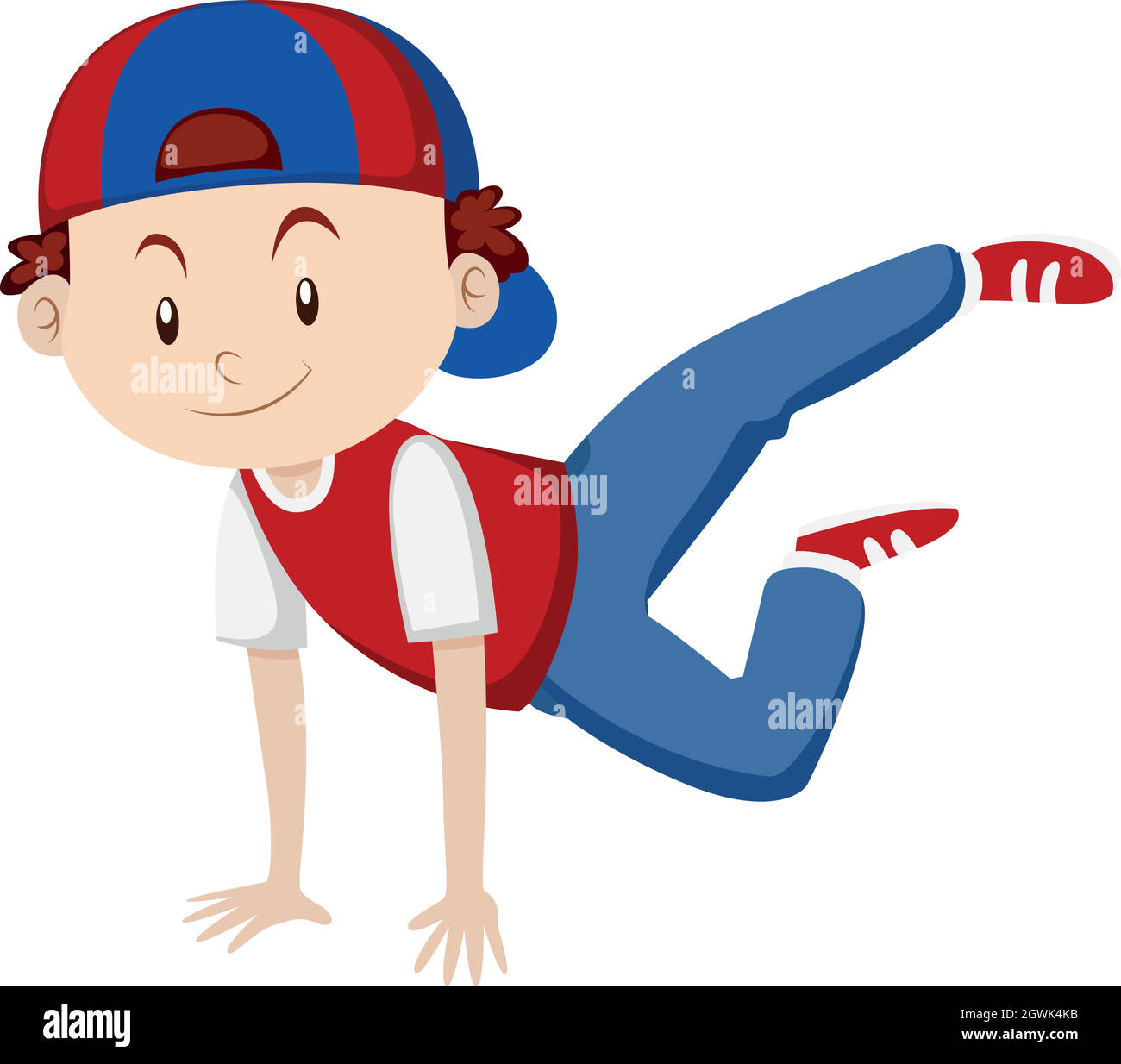 Little boy doing breakdance Stock Vector Image & Art - Alamy