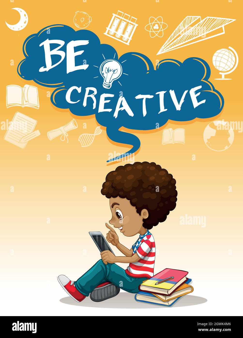 Reading small screen Stock Vector Images - Alamy