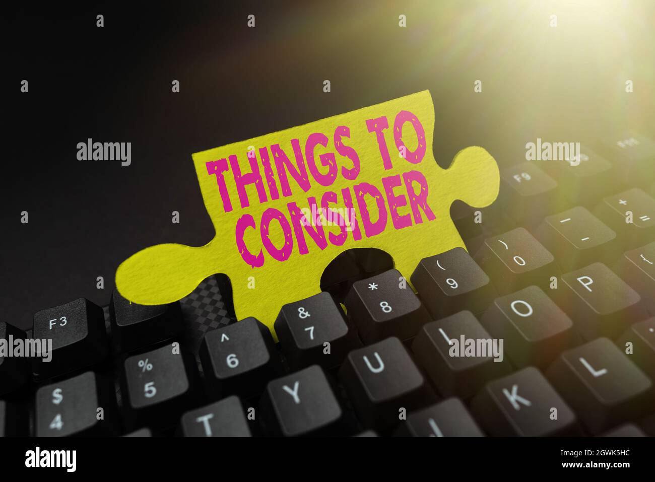 Text sign showing Things To Consider. Business concept think about ...