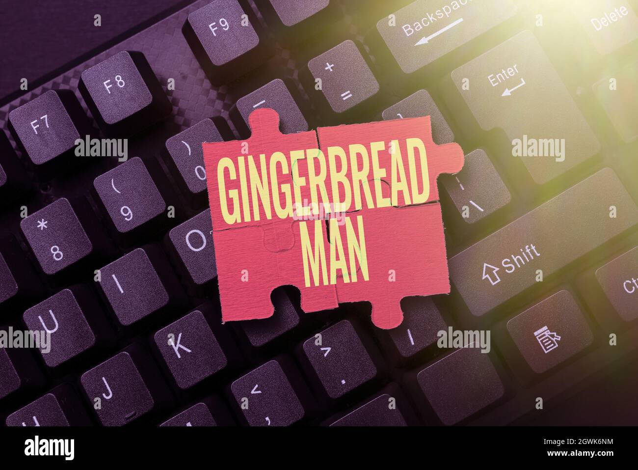 Text sign showing Gingerbread Man. Word for cookie made of gingerbread ...