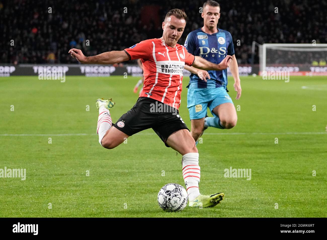 EINDHOVEN, NETHERLANDS - OCTOBER 3: Mario Gotze of PSV during the Dutch ...