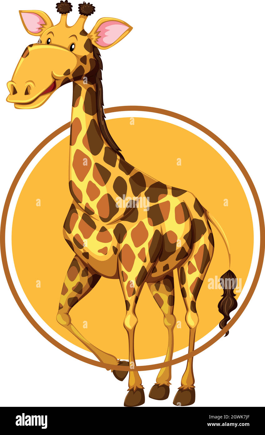 Giraffe on circle banner Stock Vector Image & Art - Alamy