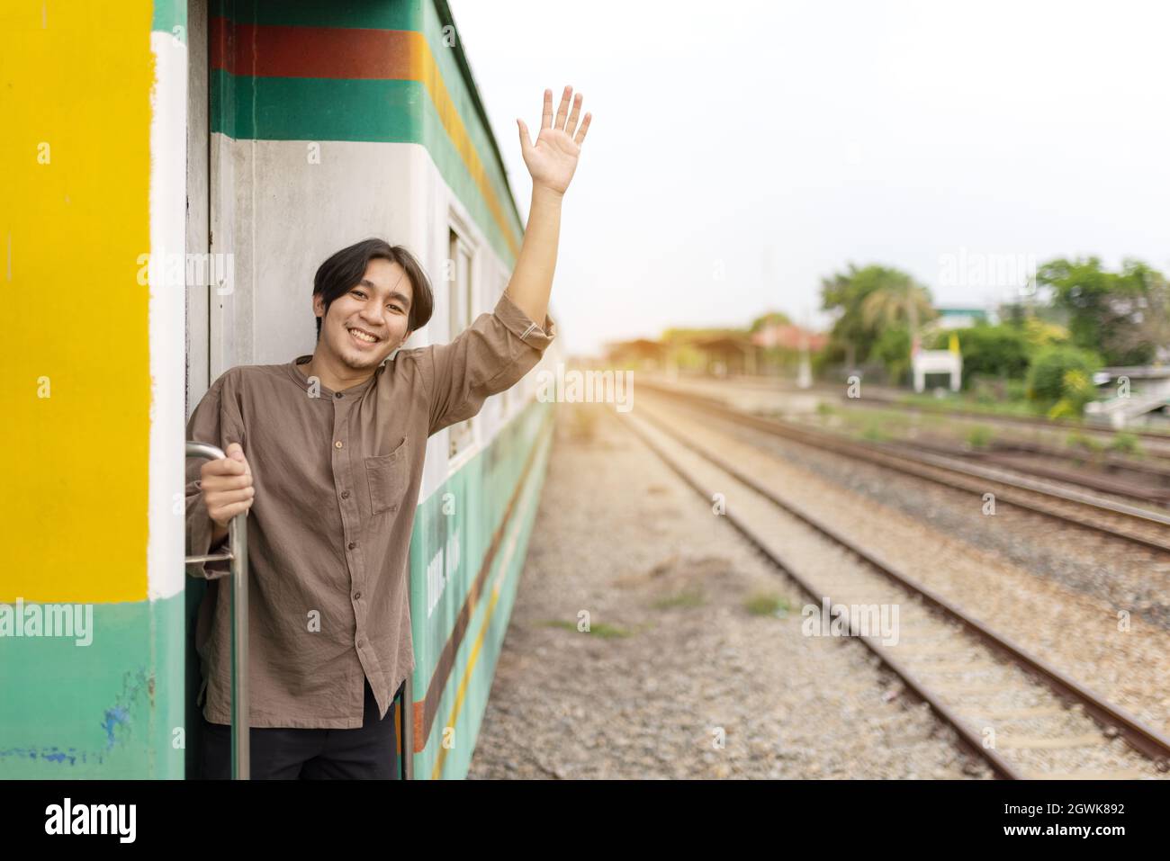 Waving Goodbye Train High Resolution Stock Photography and Images - Alamy