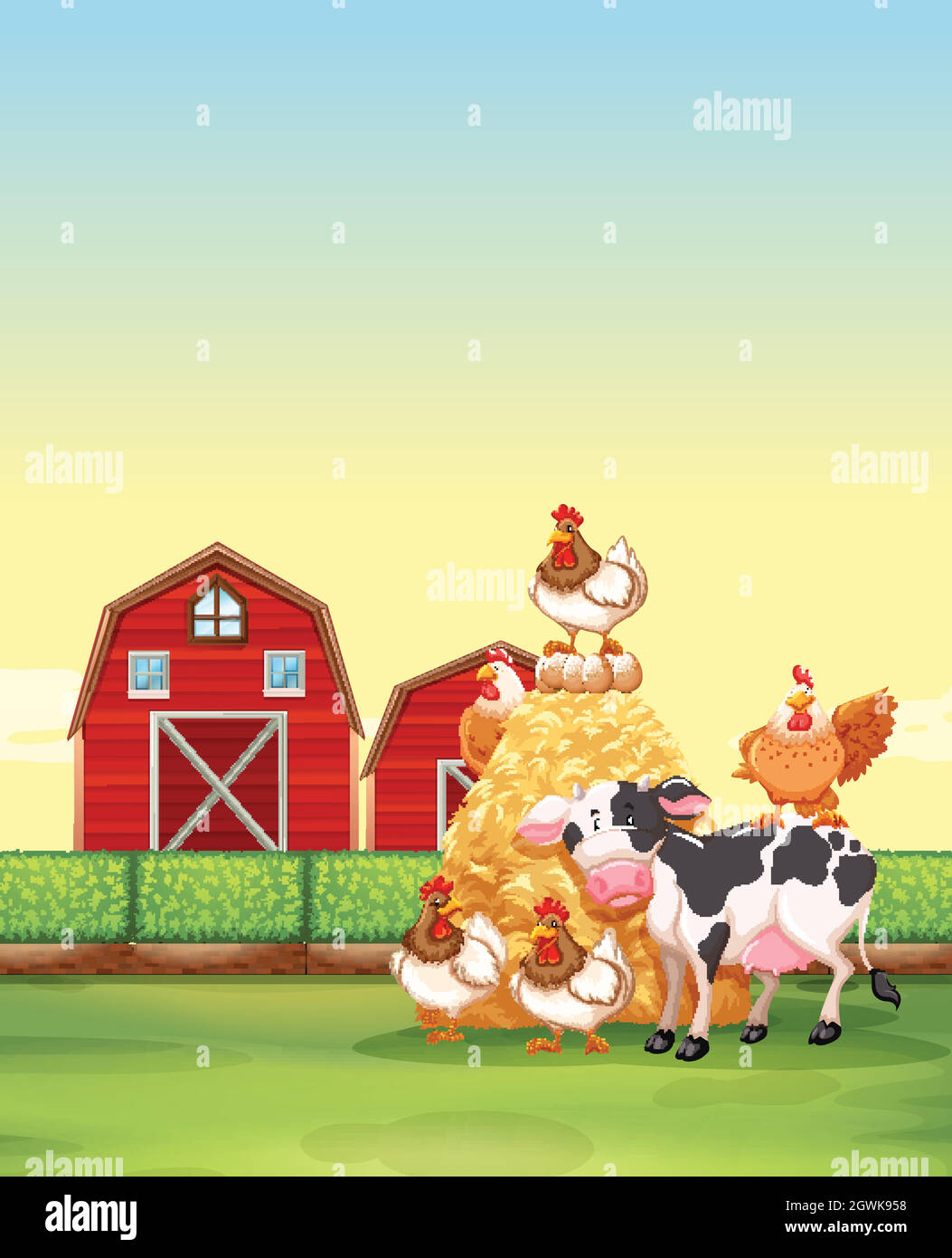 Digital farm art Stock Vector Images - Alamy