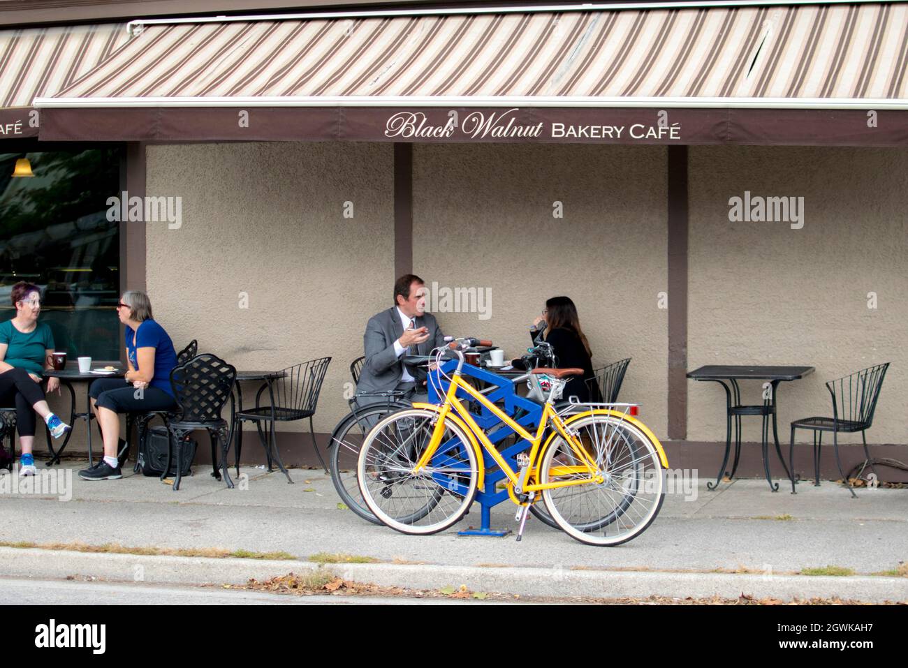 patio of bakery and cafe Stock Photo - Alamy