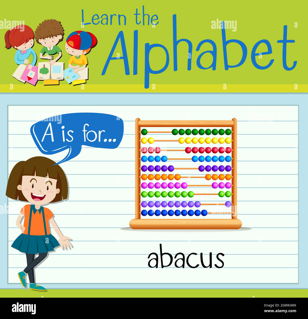Flashcard letter A is for abacus Stock Vector Image & Art - Alamy