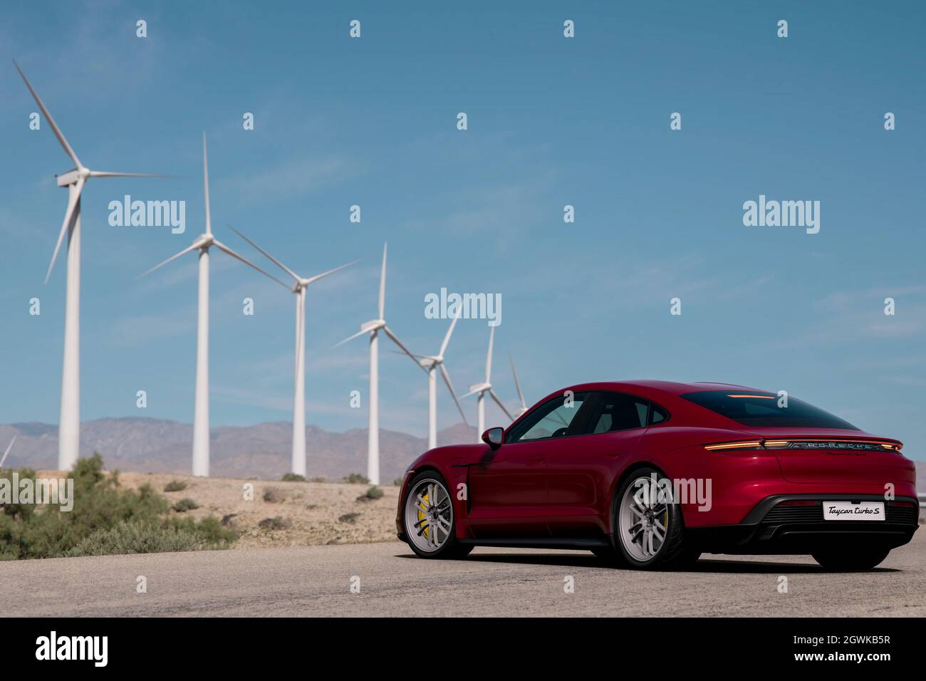 Antalya, Turkey 1 October 2021: A cherry metallic, electric model ...