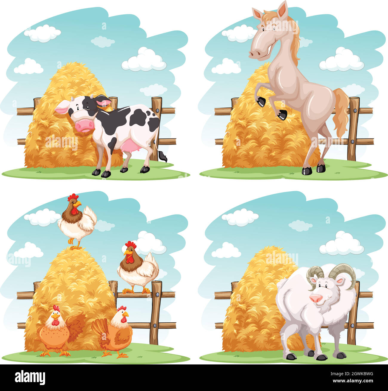 Cow in path Stock Vector Images - Alamy