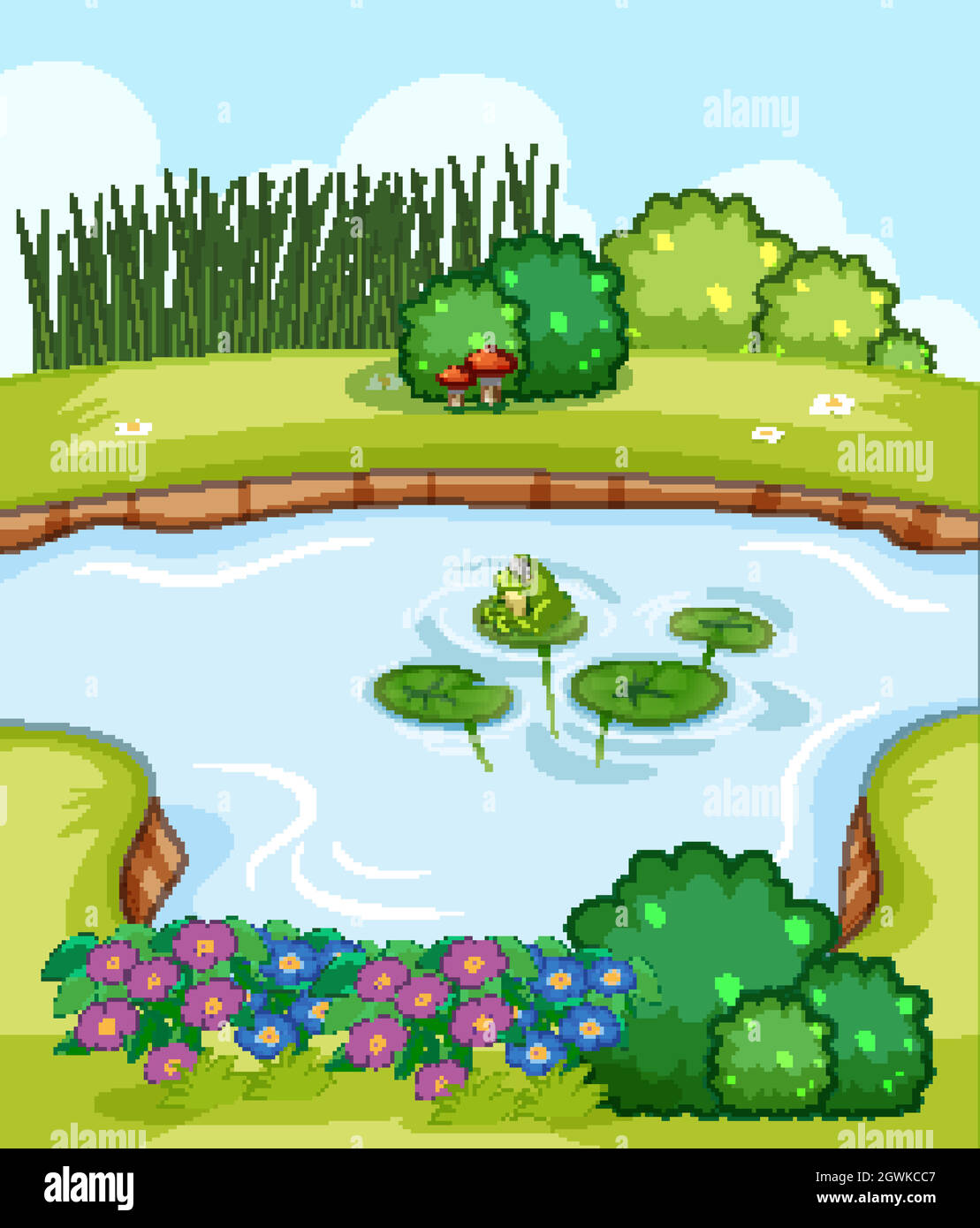 Hot water spring in Stock Vector Images - Alamy