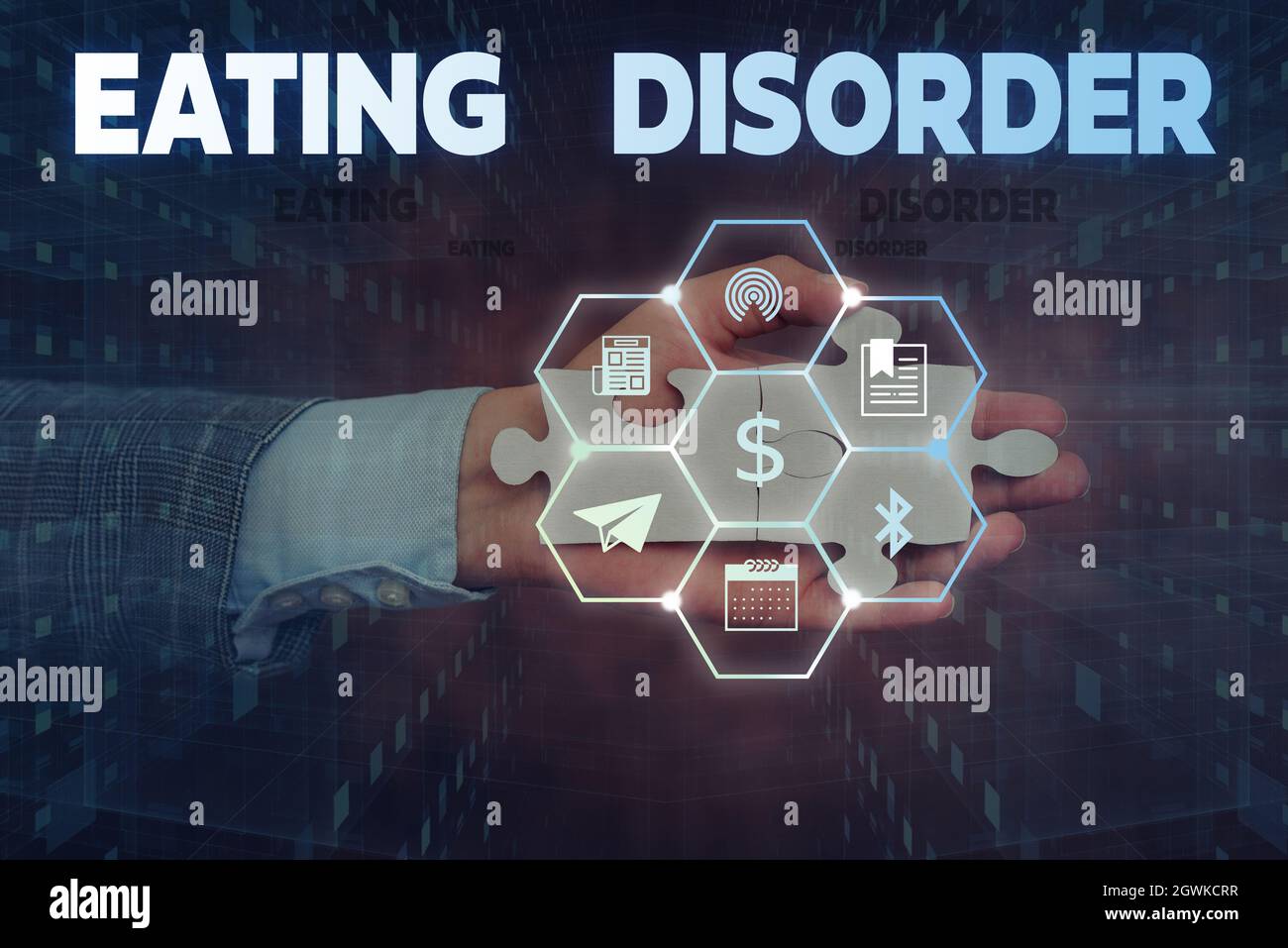 Conceptual caption Eating Disorder. Business overview illnesses that ...