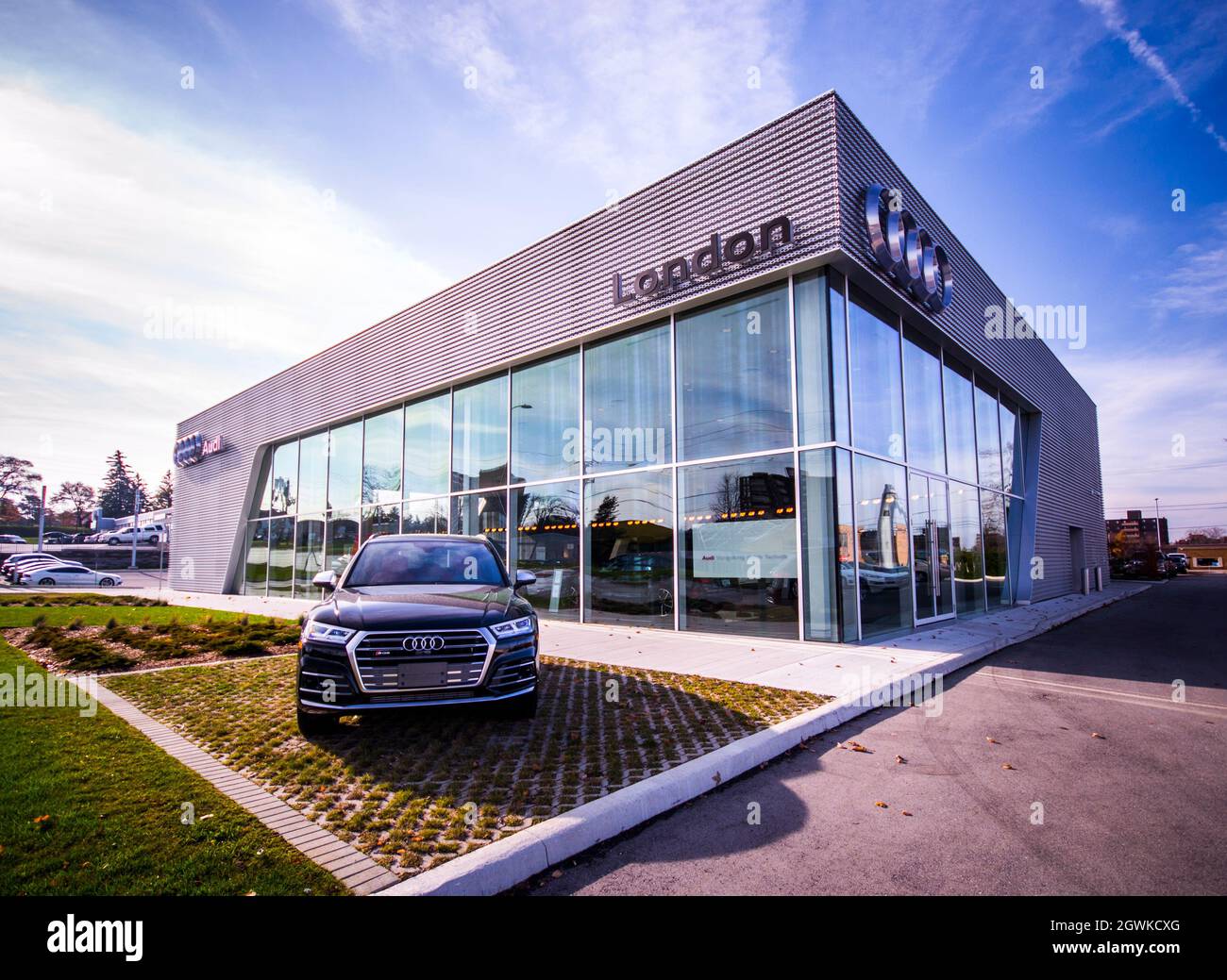 Audi Car Dealership in London Ontario Stock Photo - Alamy