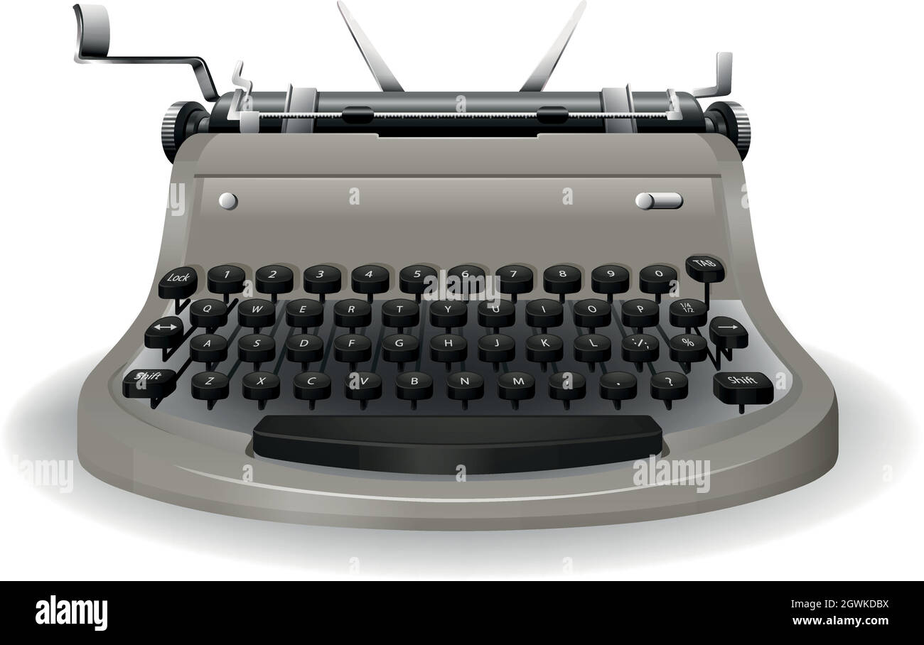 Typewriter close up background Stock Vector Images - Alamy
