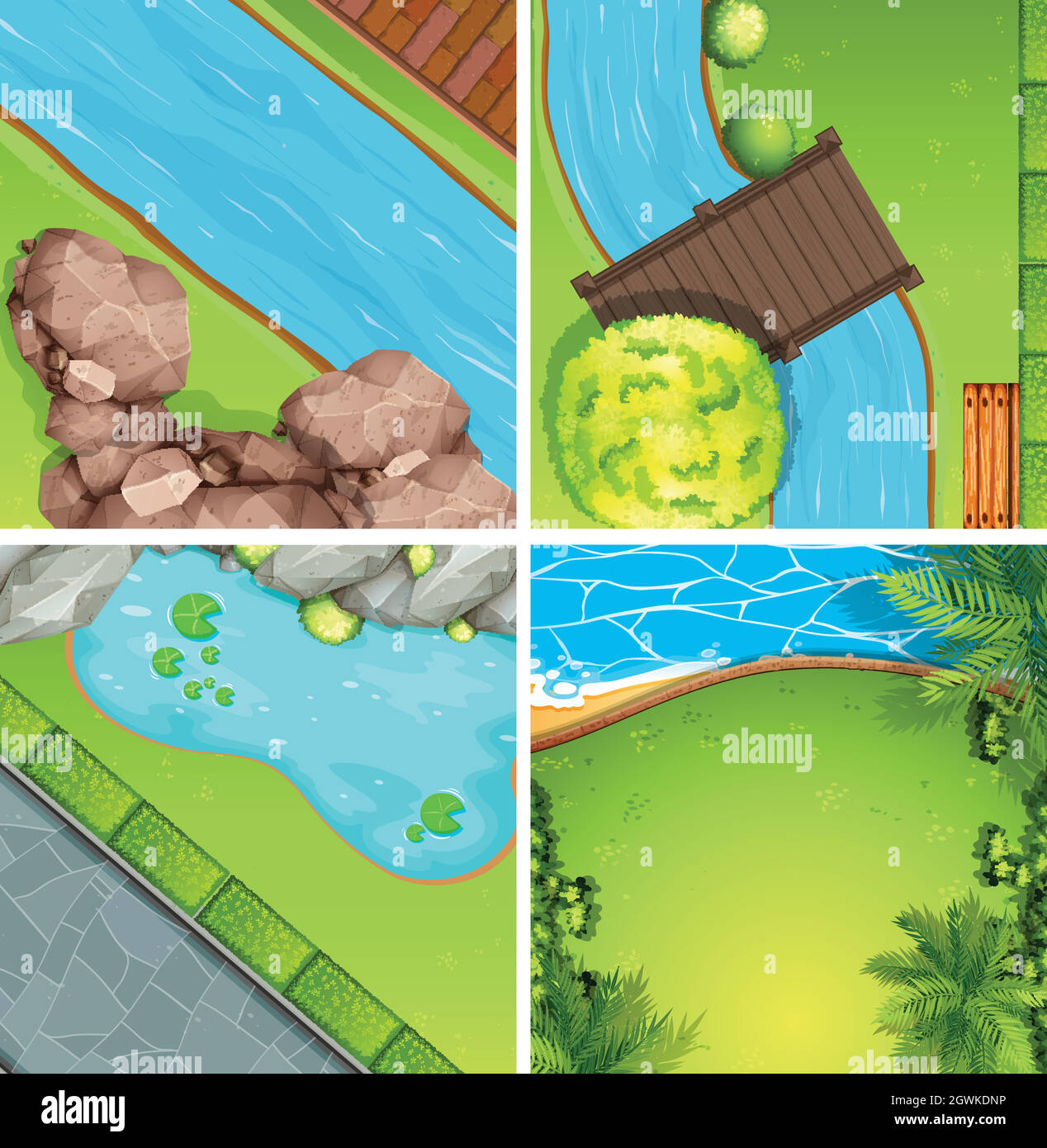 Top water park Stock Vector Images - Alamy