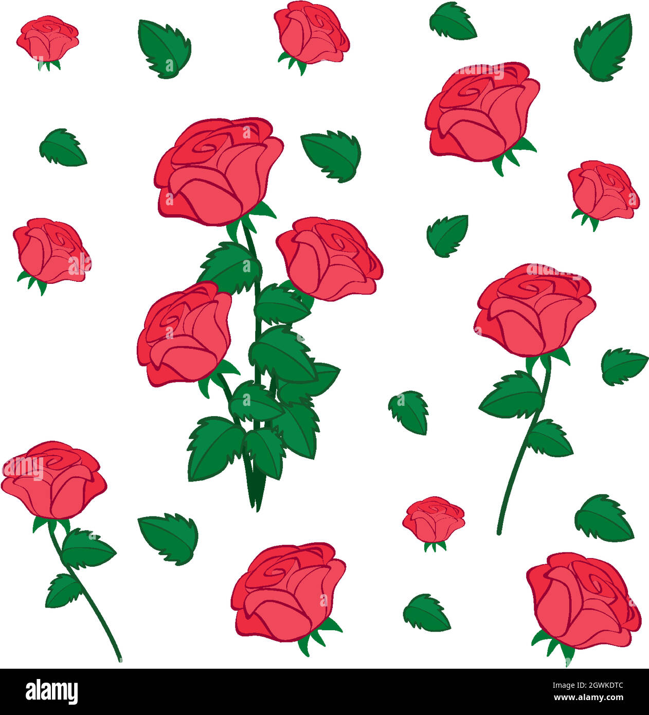 Red roses wallpaper Cut Out Stock Images & Pictures - Alamy