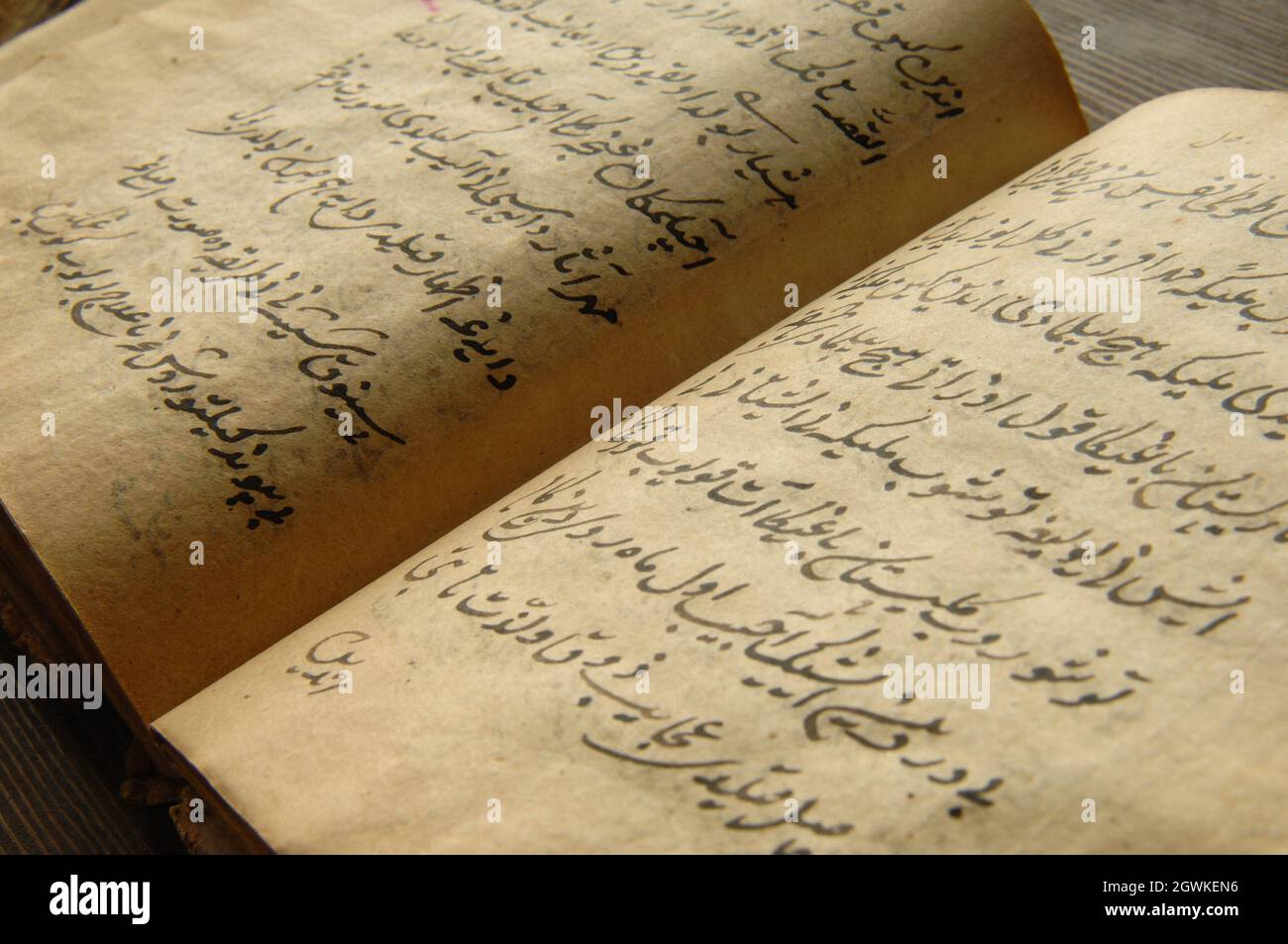 Ancient open book in arabic. Old arabic manuscripts and texts Stock ...