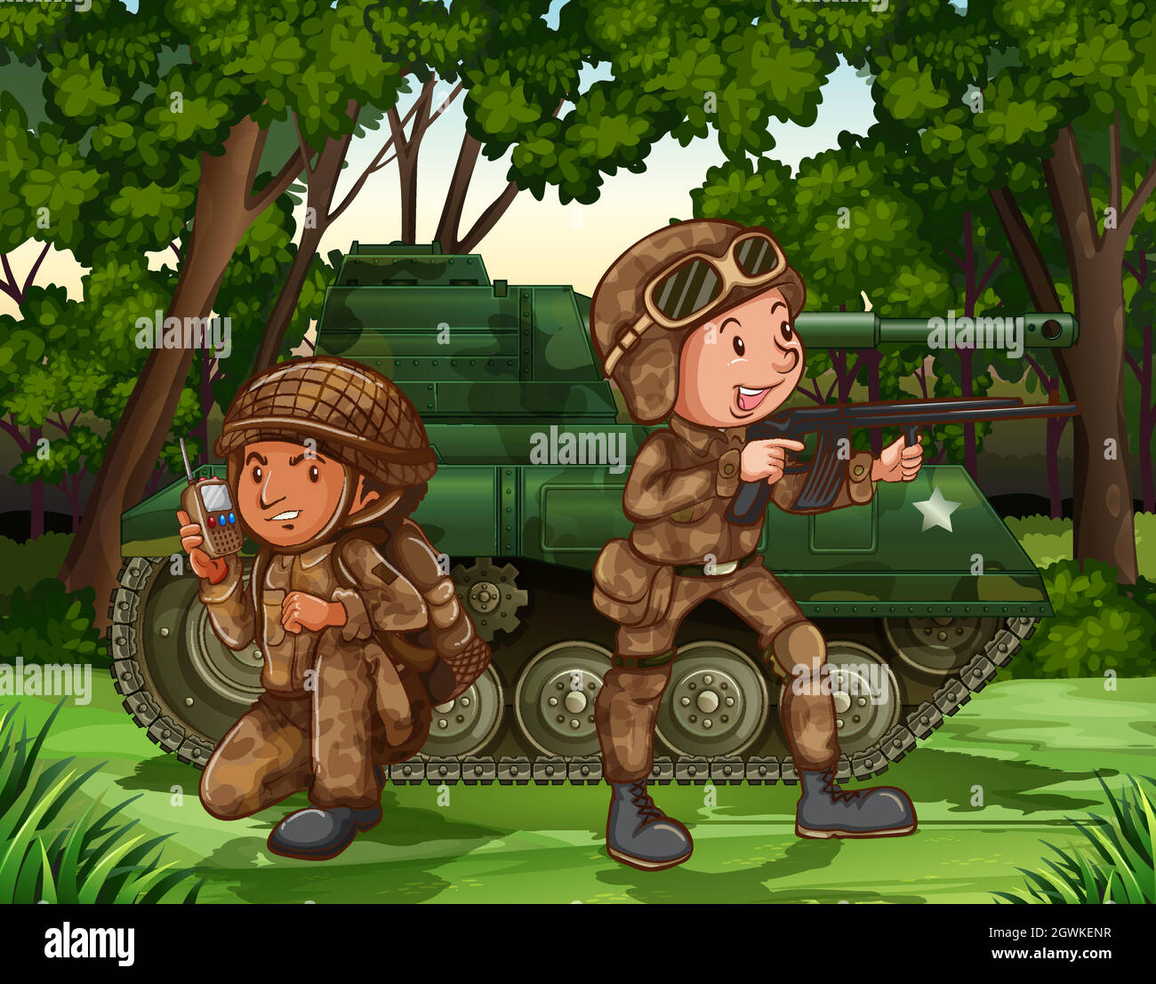 Soldier radio Stock Vector Images - Alamy