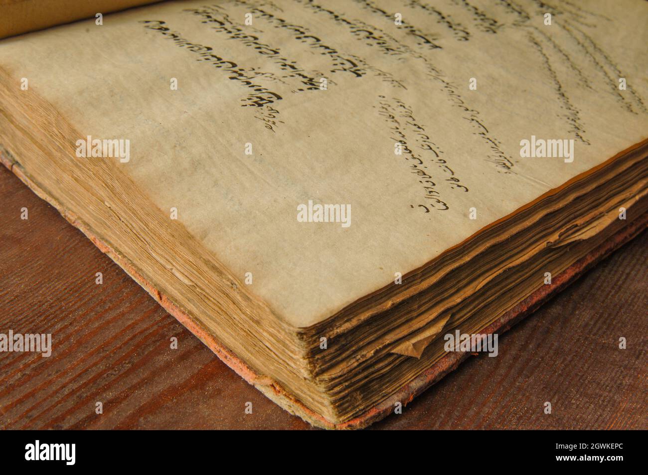 Ancient open book in arabic. Old arabic manuscripts and texts Stock ...