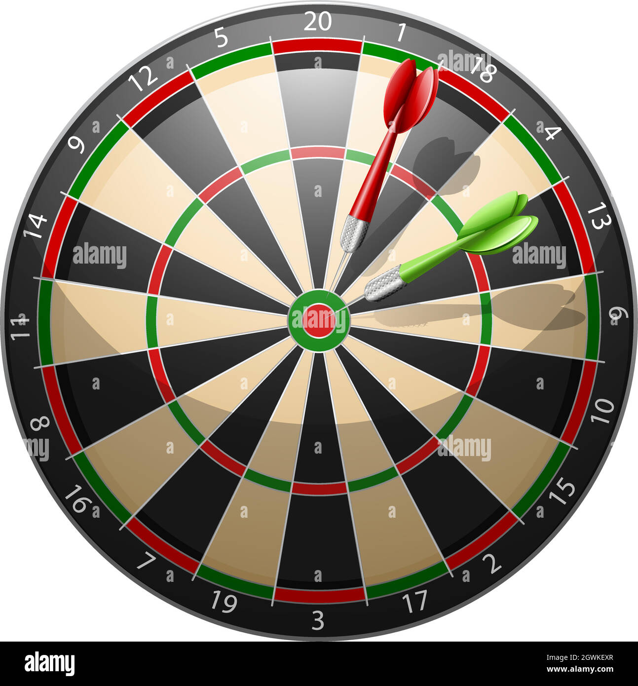 Dartboard close up Stock Vector Images - Alamy