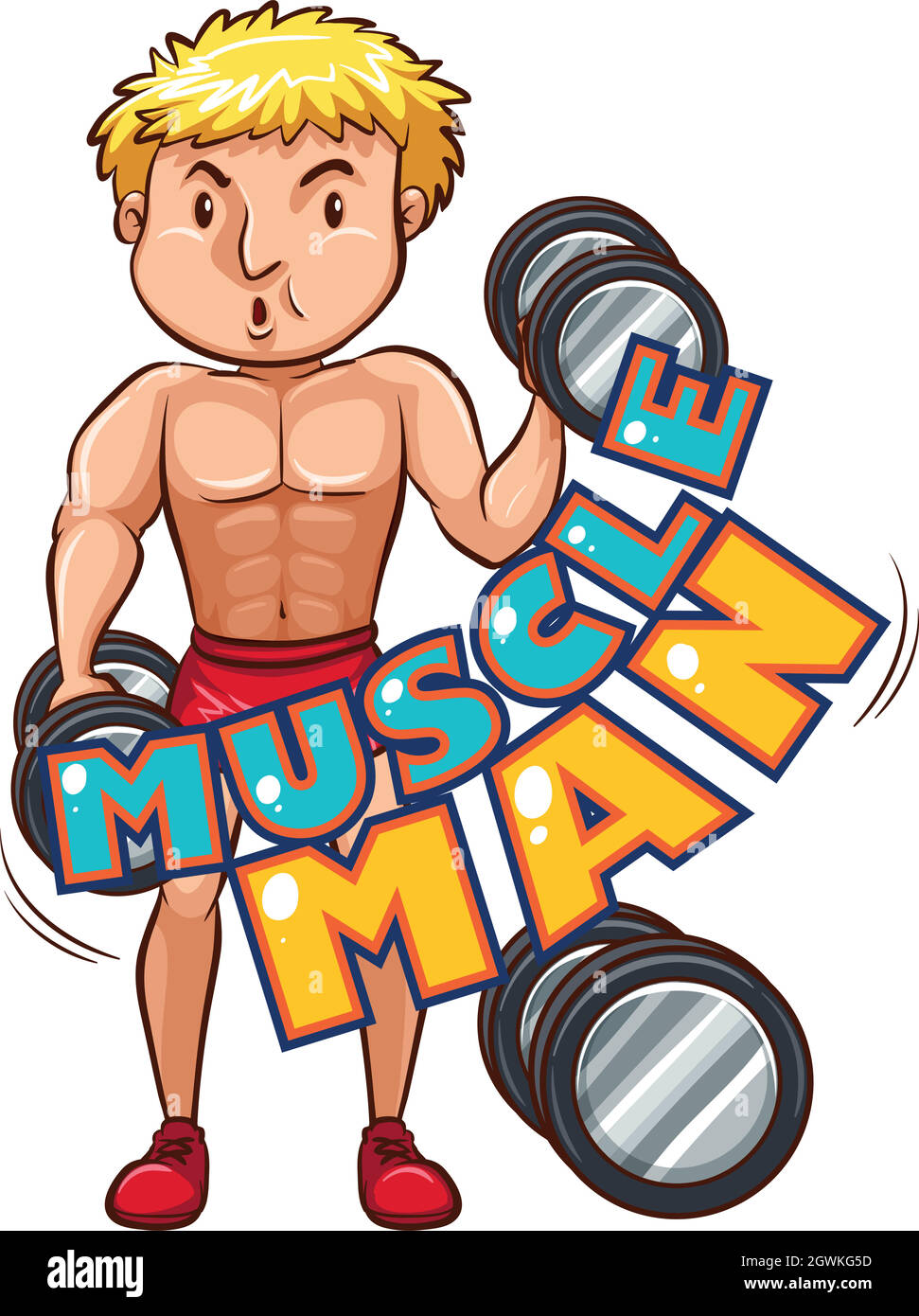 Muscle man with athlete Stock Vector Image & Art - Alamy