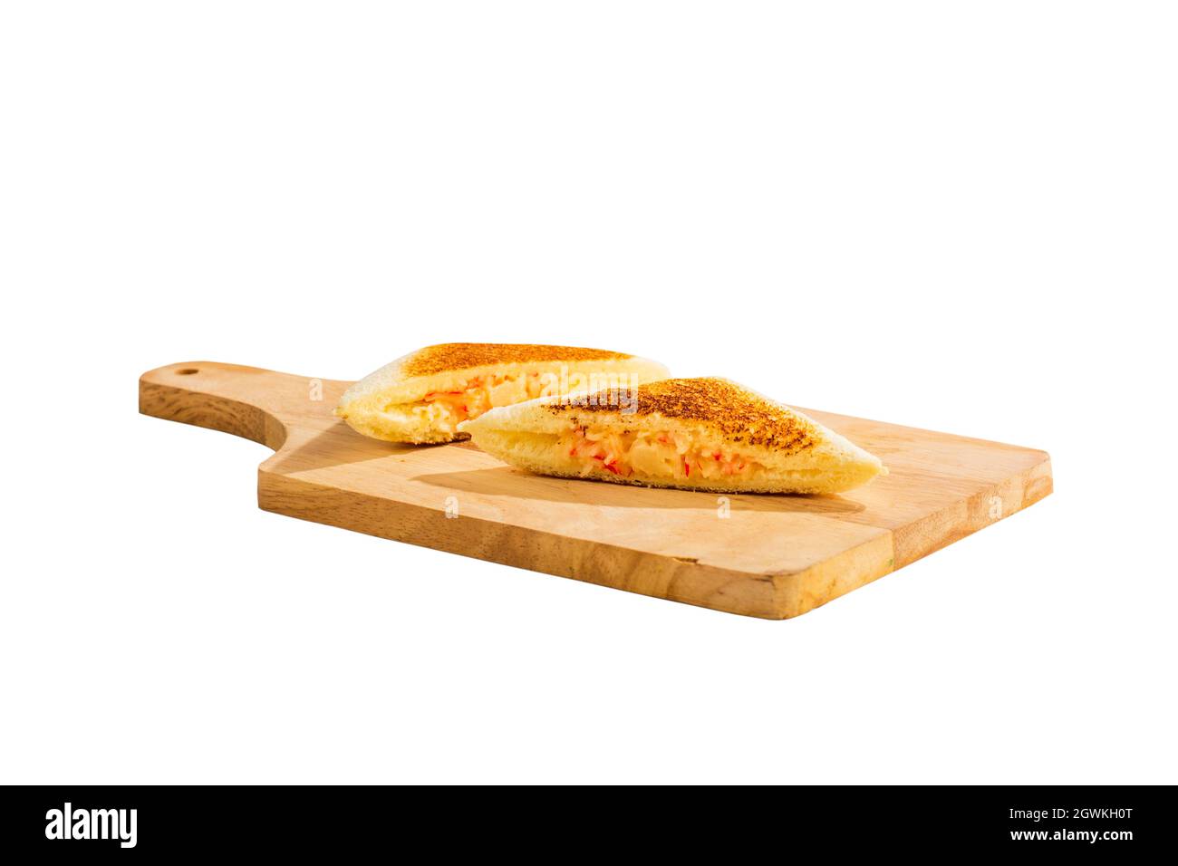 Sandwich isolated on white triangle Cut Out Stock Images & Pictures - Alamy