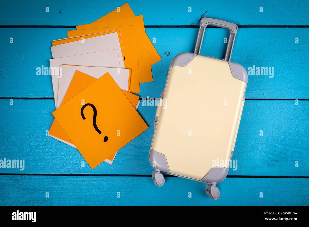 Holidays, vacations and travel planning concept. Sticky notes and ...