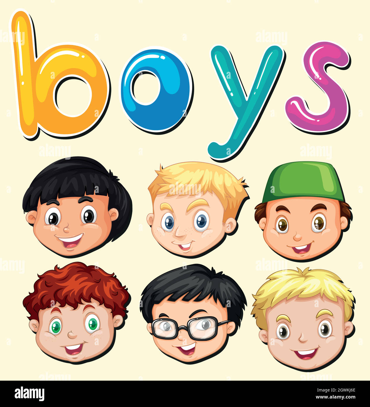 Little boy smiling face Stock Vector Image & Art - Alamy