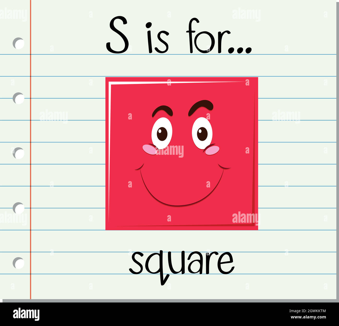 Flashcard letter S is for square Stock Vector Image & Art - Alamy