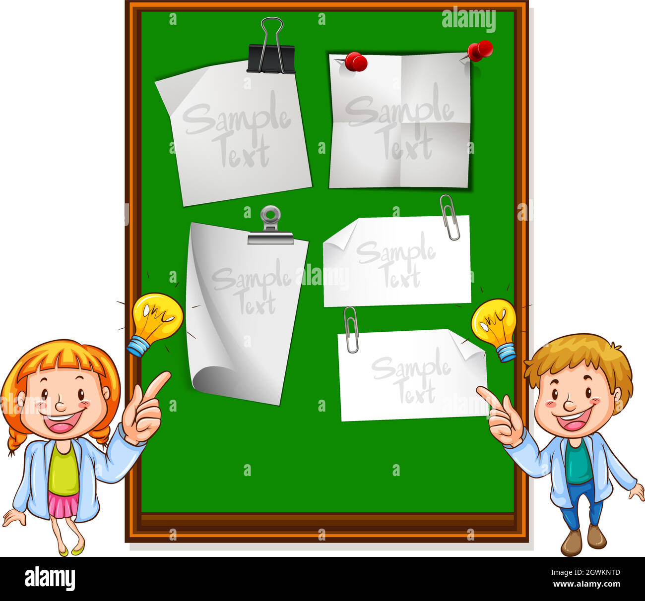 Border design with notes on board Stock Vector Image & Art - Alamy