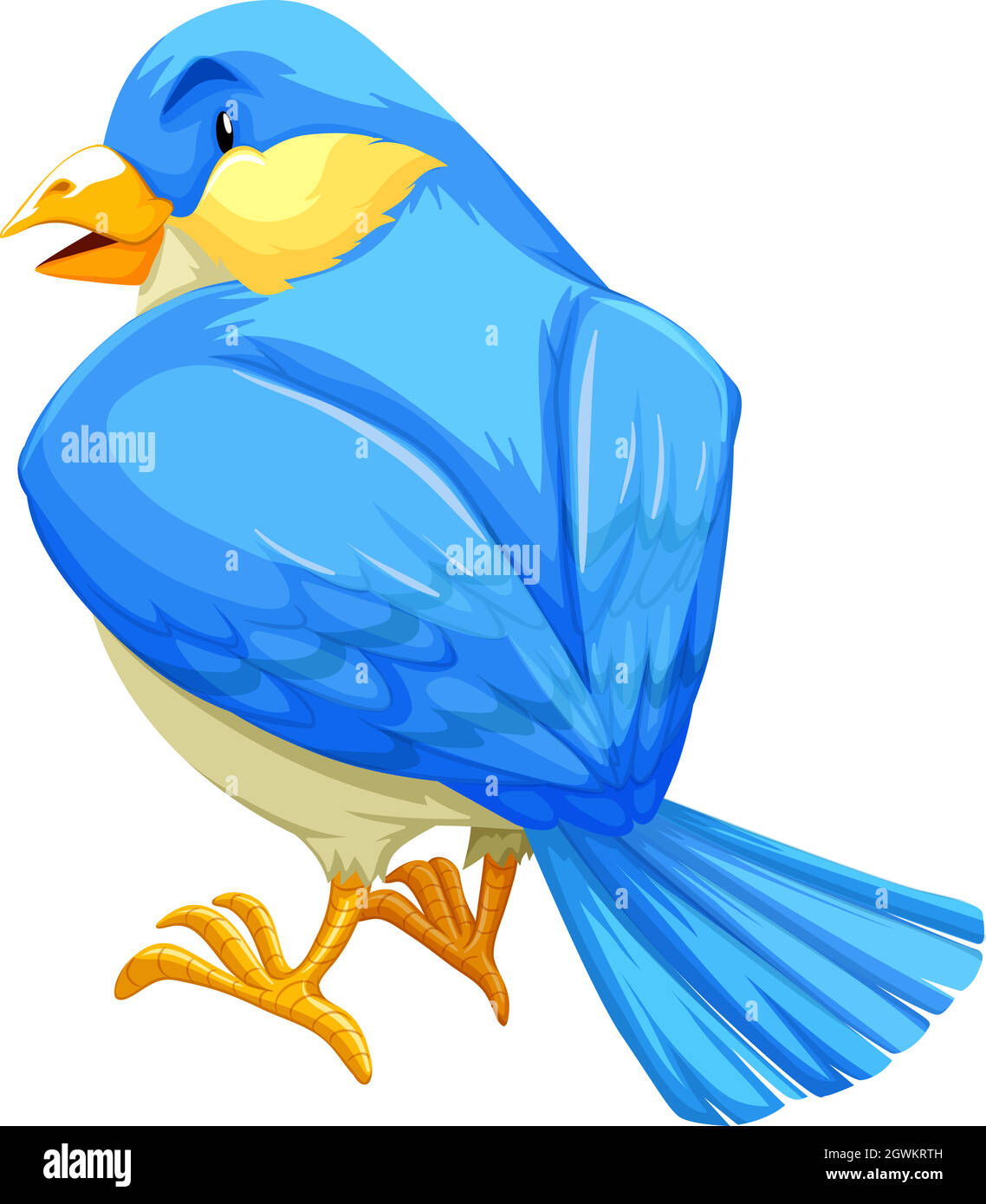 Illustration blue bird paper Cut Out Stock Images & Pictures - Alamy