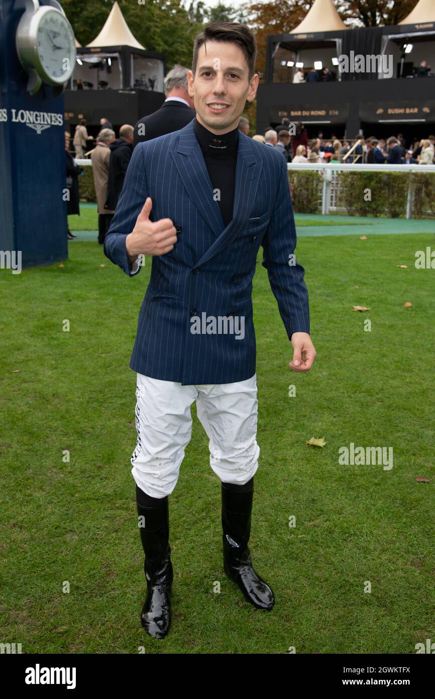 Cristian Demuro attends the Prix Qatar Arc de Triomphe at Hippodrome de ...