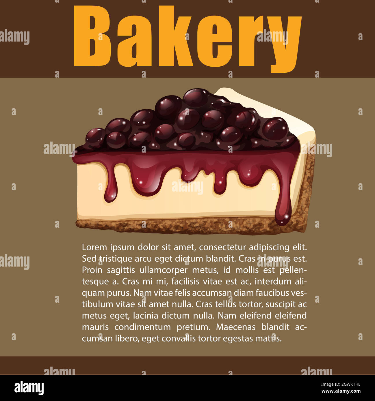 Poster design with blueberry cheesecake Stock Vector Image & Art - Alamy