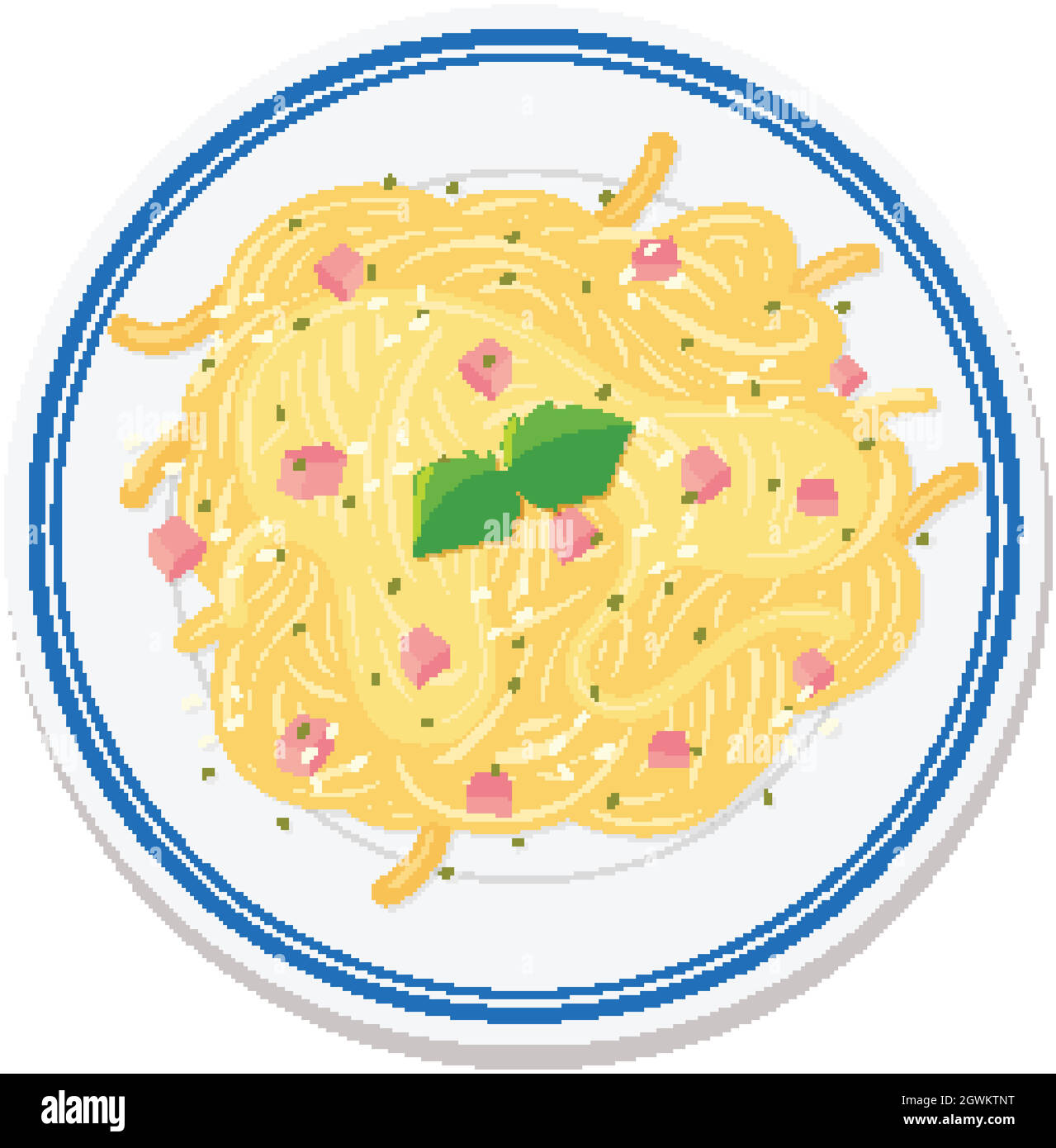 Plate tasty pasta on Stock Vector Images - Alamy