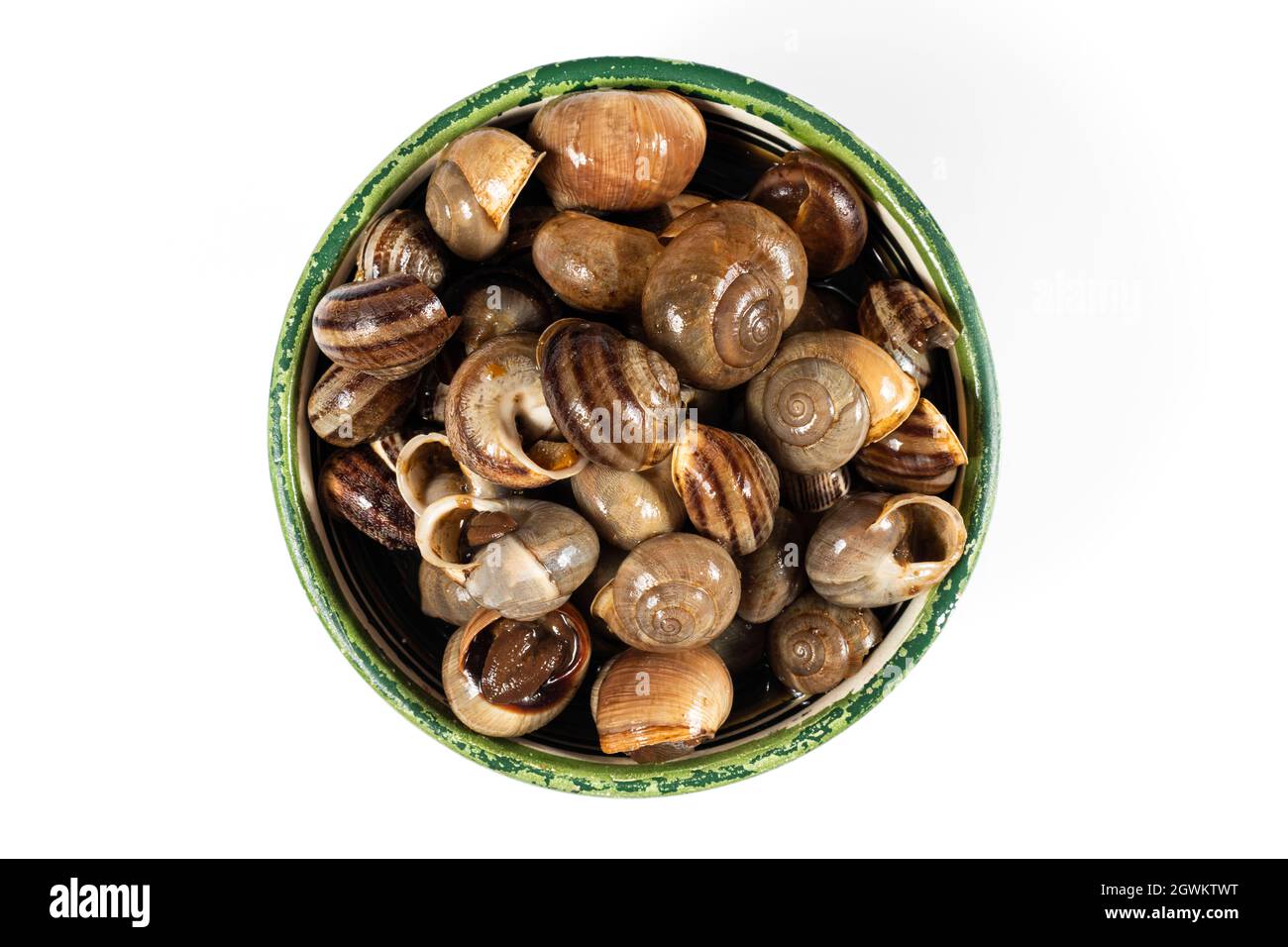 moroccan snails on white background. snails food, moroccan snails food ...