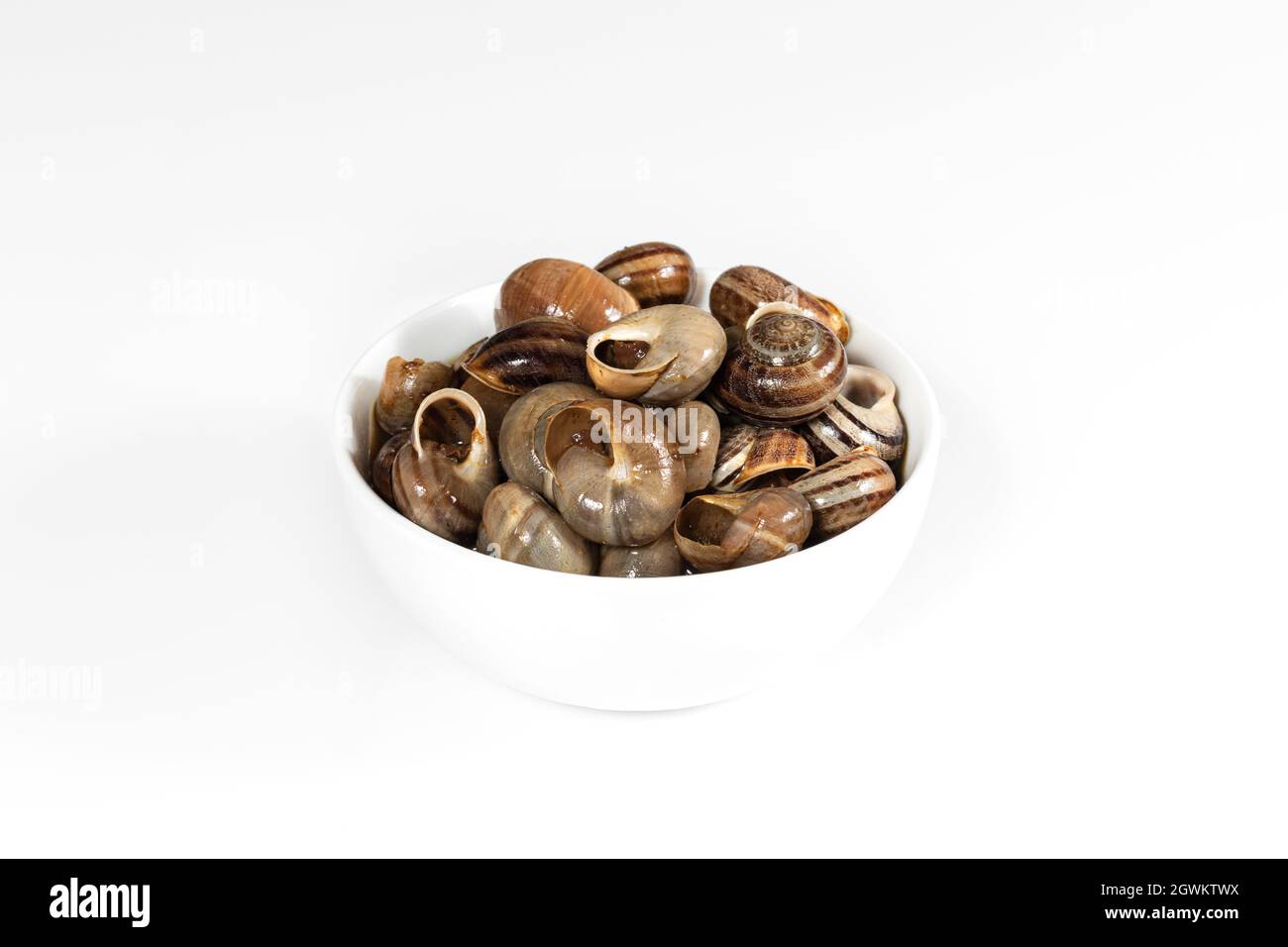 moroccan snails on white background. snails food, moroccan snails food ...