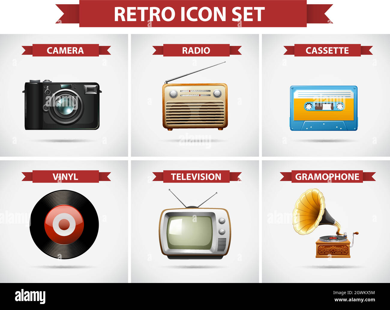Retro television set graphic Stock Vector Images - Alamy